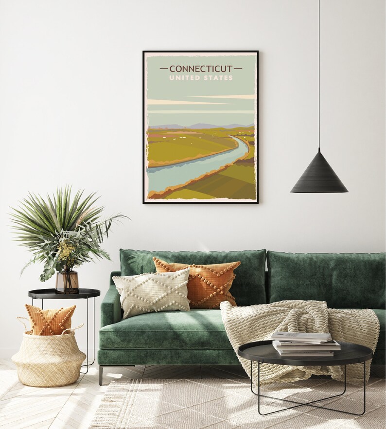 Connecticut Travel Poster Fine Art Print Connecticut Gifts - Etsy