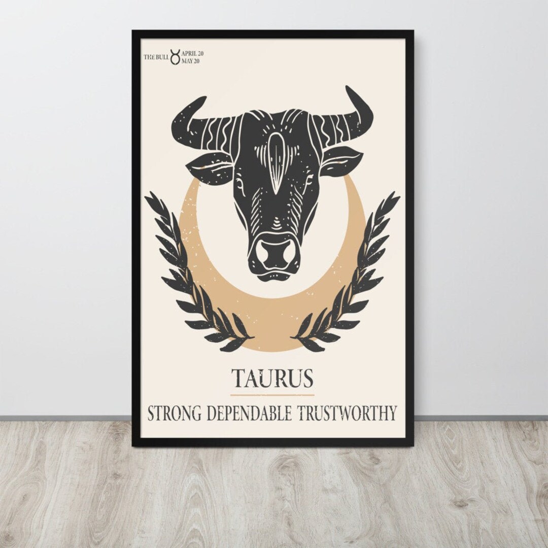 Taurus Astrology Print, Taurus Zodiac Gifts, Printable Wall Art, Taurus ...