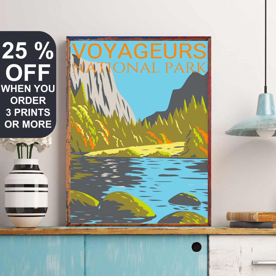 Voyageurs National Park Poster, Travel Gifts, National Park Decor ...