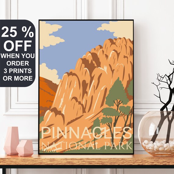 Pinnacles National Park Poster California Travel Print - Etsy