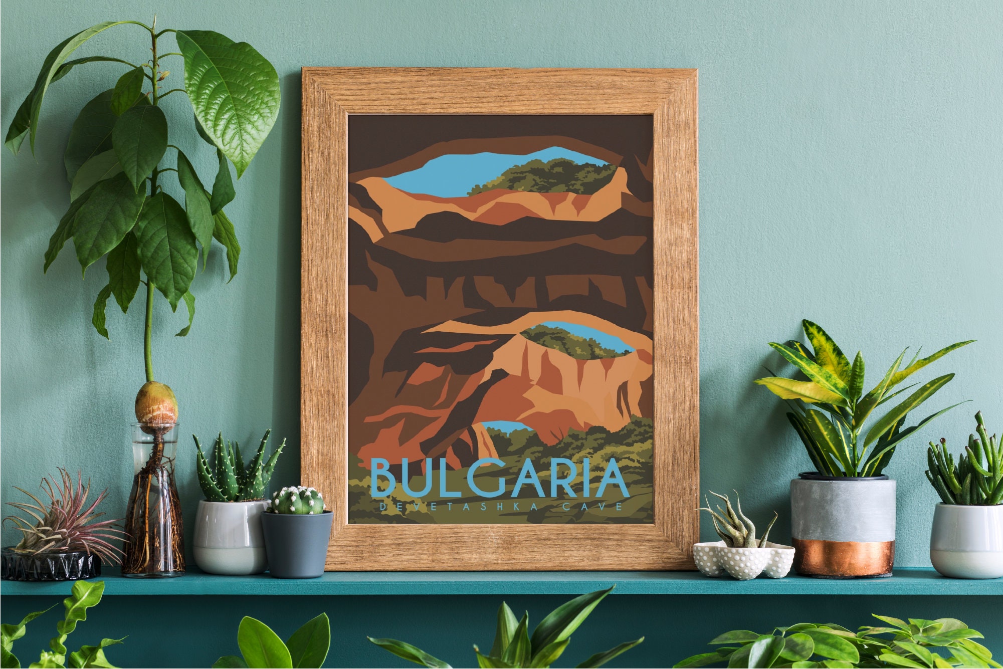 Devetashka Cave Print Bulgarie Varna Travel Poster Bulgaria | Etsy