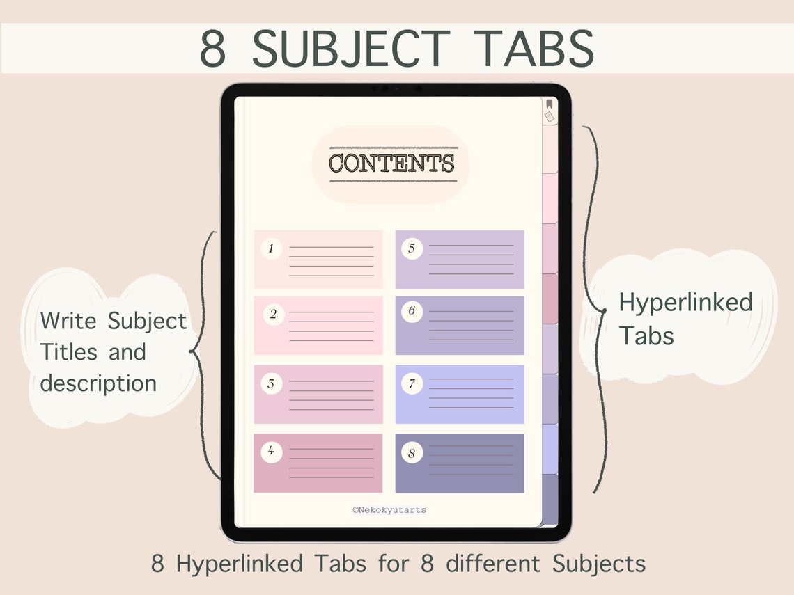 Goodnotes Digital Notebook Notability Portrait Notebook 8 - Etsy