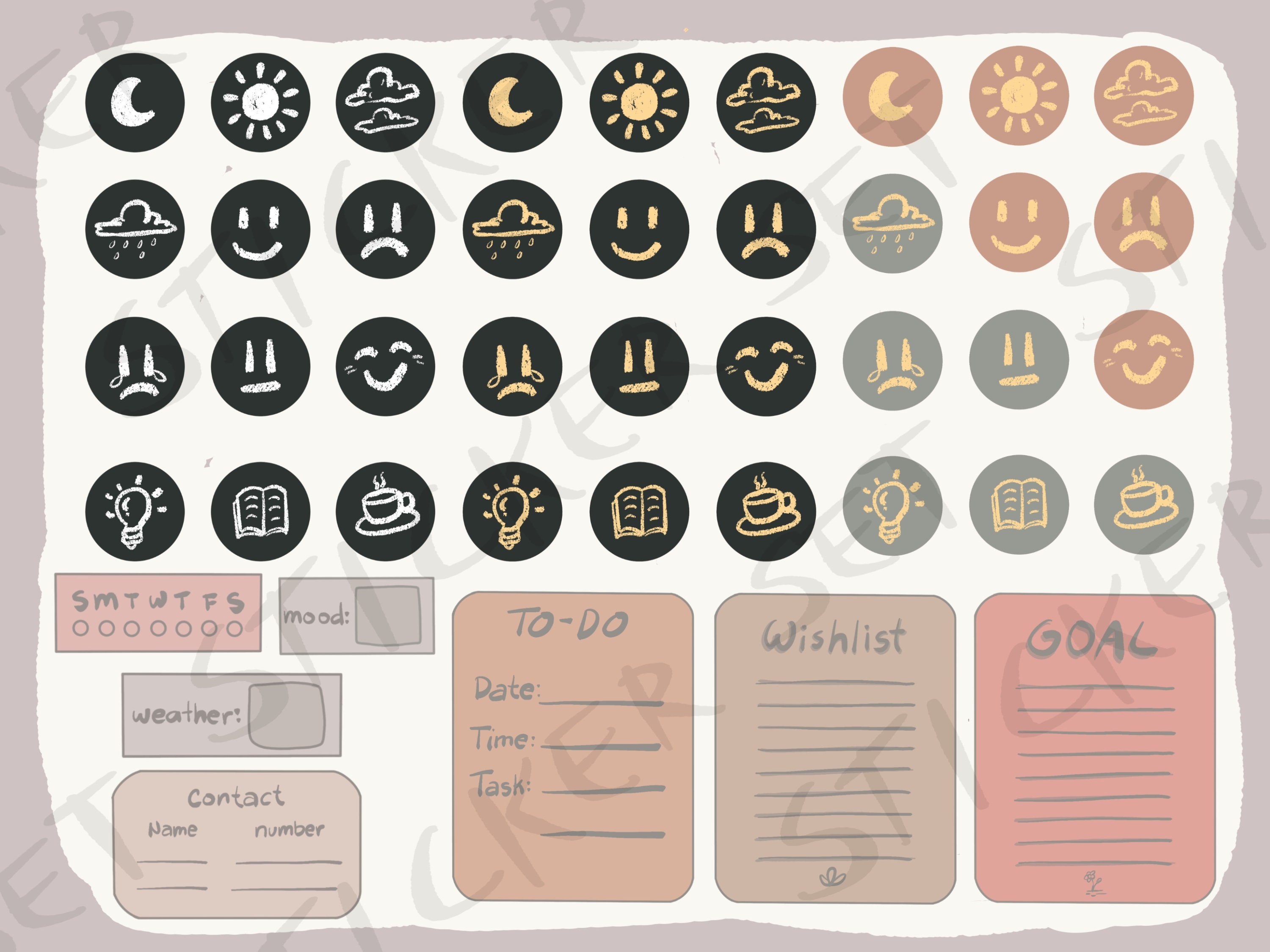 Goodnotes Cute Digital Notebook, Mandala, Notability, 8 Hyperlinked ...