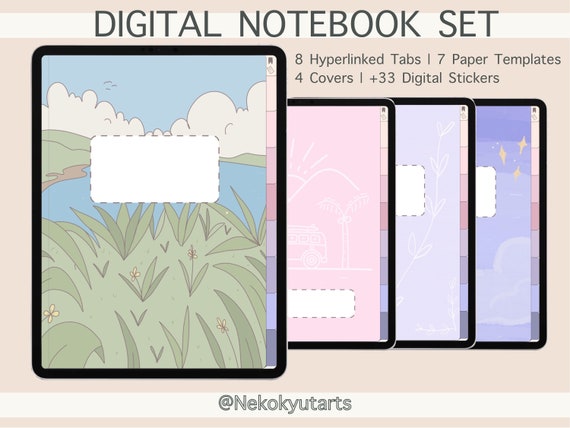 Goodnotes Digital Notebook Notability Portrait Notebook 8 | Etsy