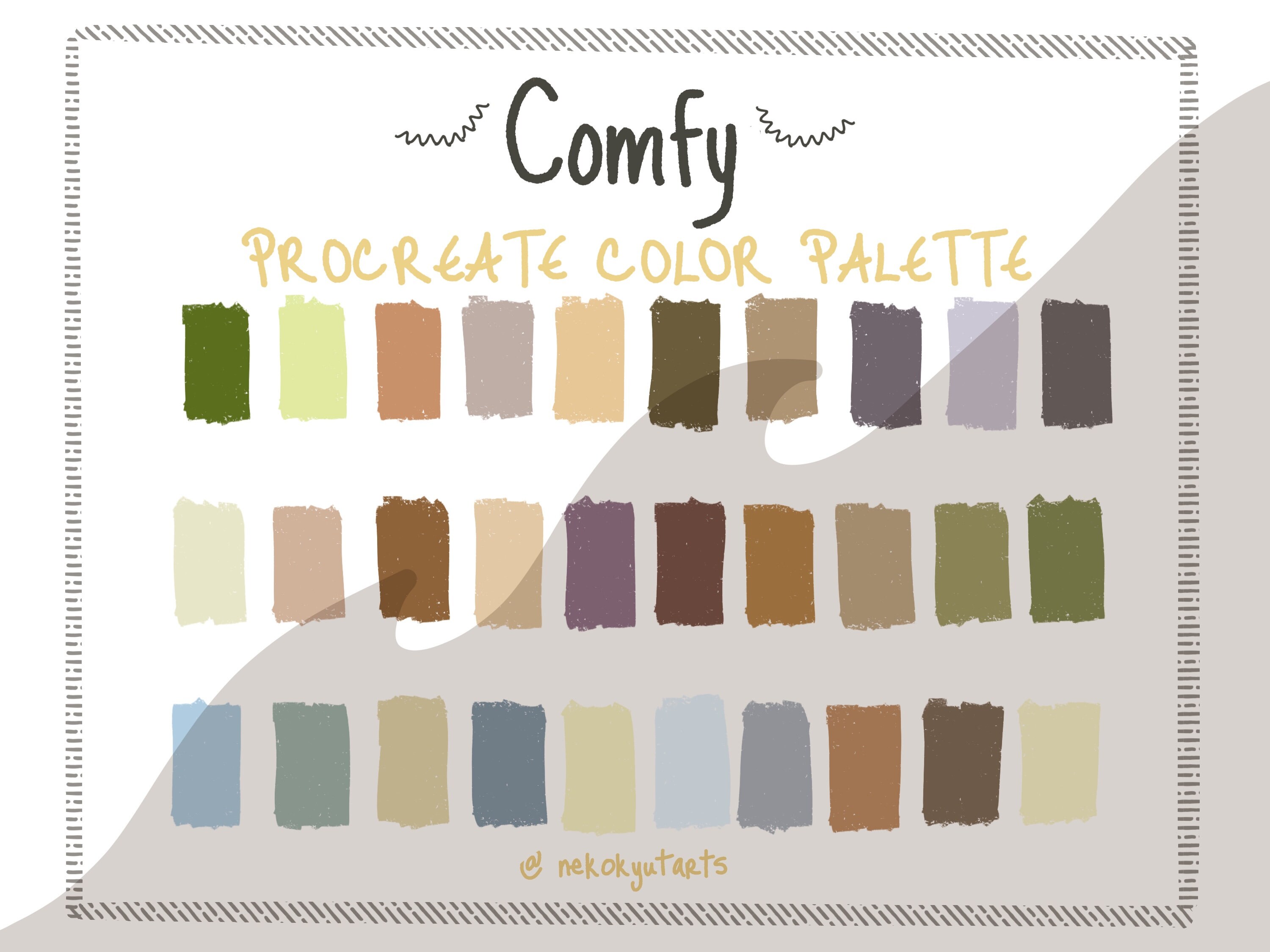 Procreate Color Palette, Digital Color Palette, Comfy Color Swatches ...