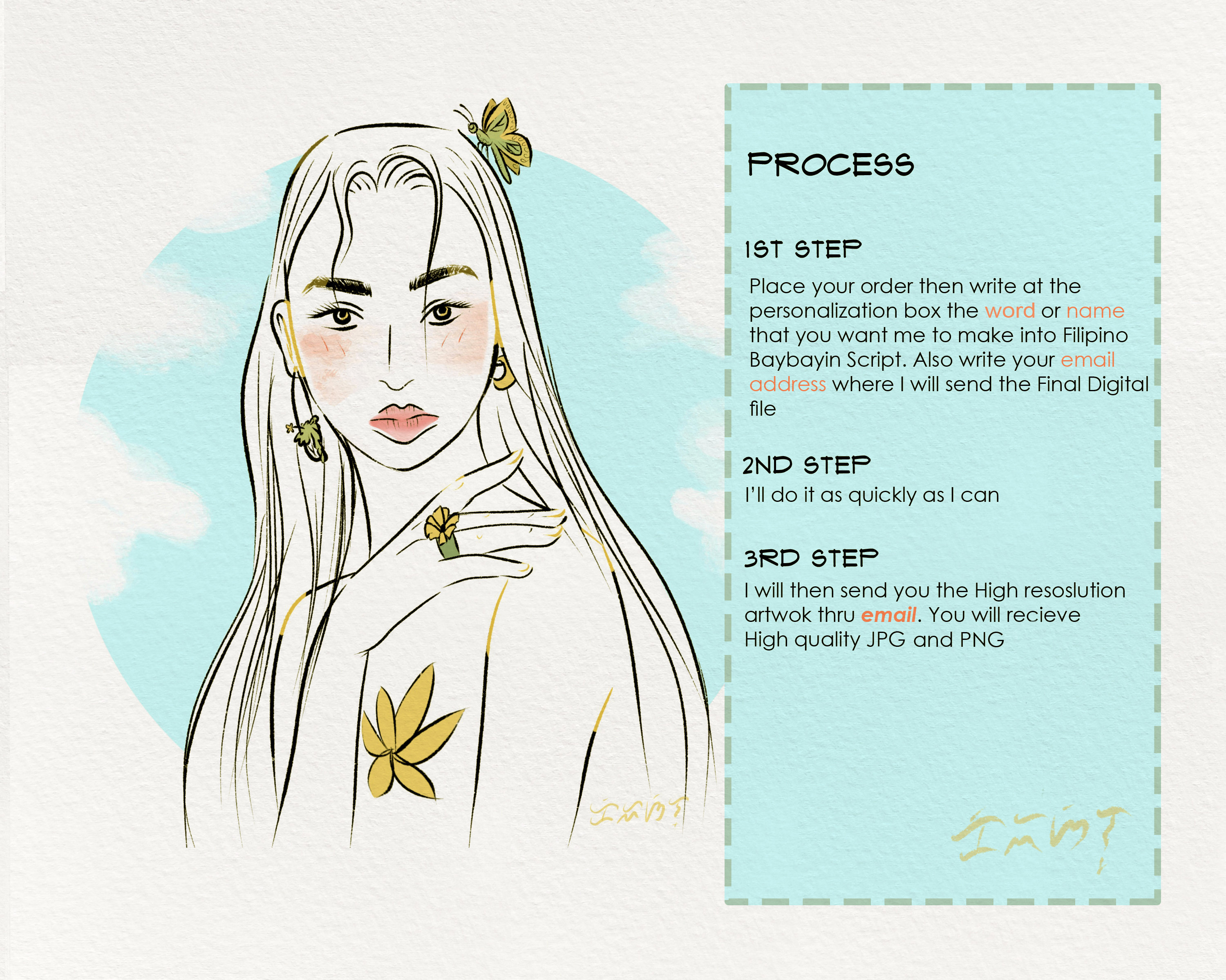 Pinoy, Custom Calligraphy Wall Art, Personalized Hand Written Baybayin ...