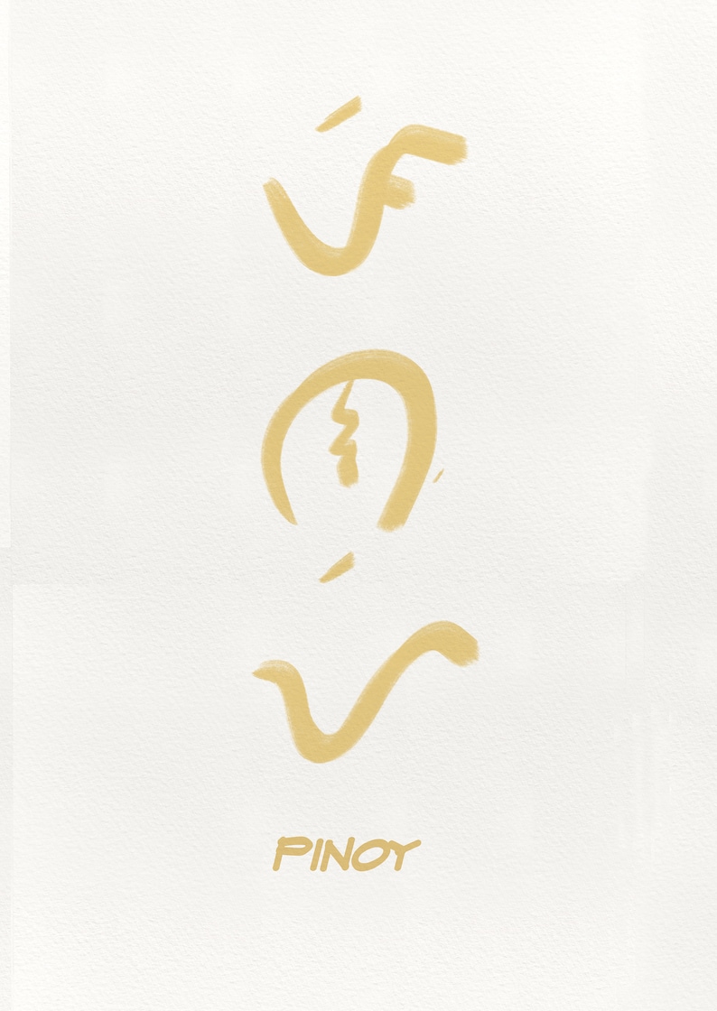 Pinoy, Custom Calligraphy Wall Art, Personalized Hand Written Baybayin ...