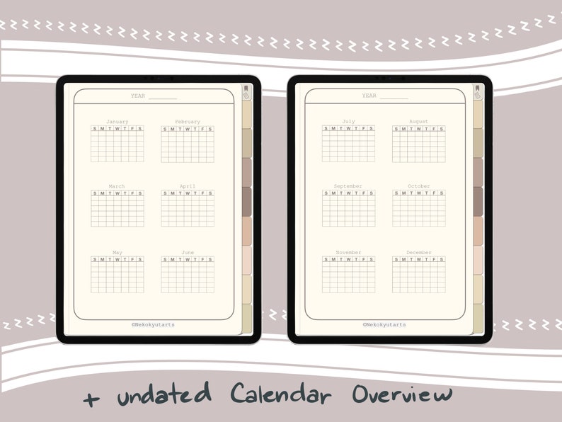 Goodnotes Cute Digital Notebook, Mandala, Notability, 8 Hyperlinked ...