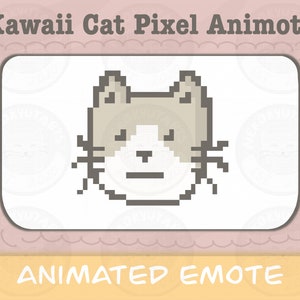ANIMATED EMOTES Kawaii Meh Cat , Cute Bored Cat Twitch Emote, Twitch ...