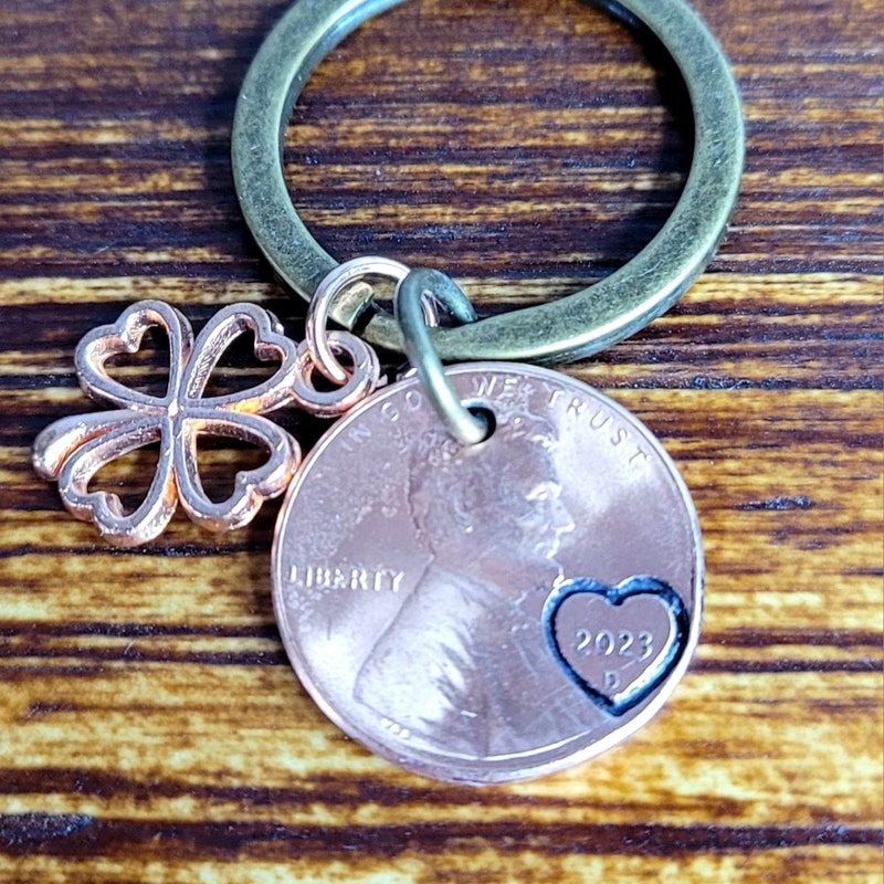 Lucky Penny Keychain - Etsy