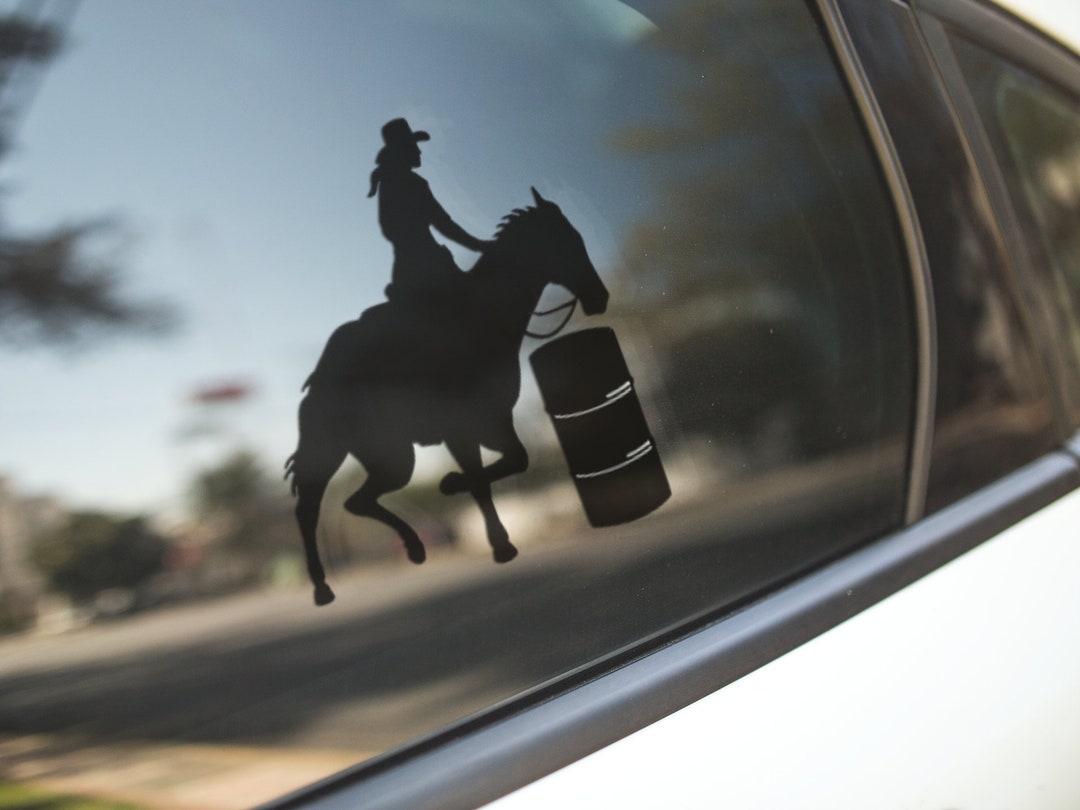 Barrel Racing Horse Vinyl Decal for Cars Walls Tumblers Cups Laptops ...