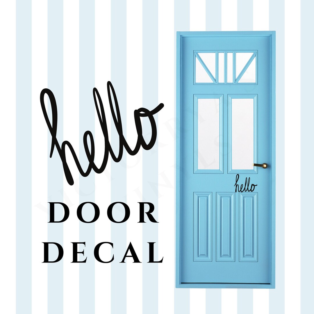 Hello Door Decal | Hello Door Sticker | Mirror Decal | Mirror Decal ...