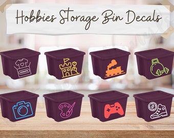 Storage Bin Decal Holiday Storage Label Large Storage Tote Decal ...