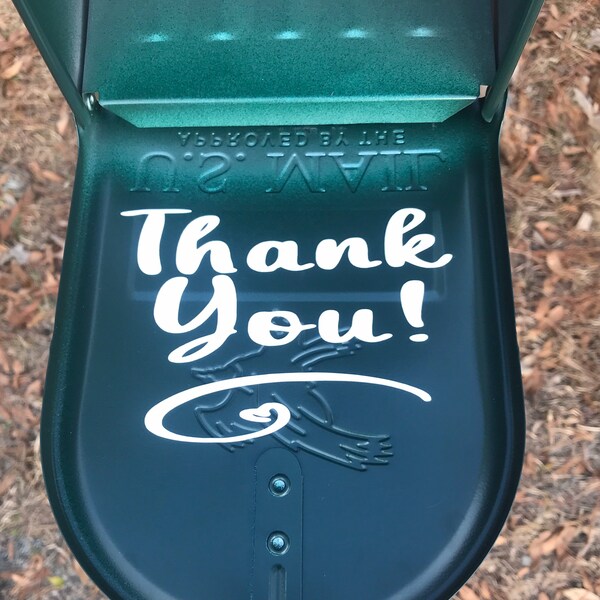 Thank You Mailbox Decal - Etsy