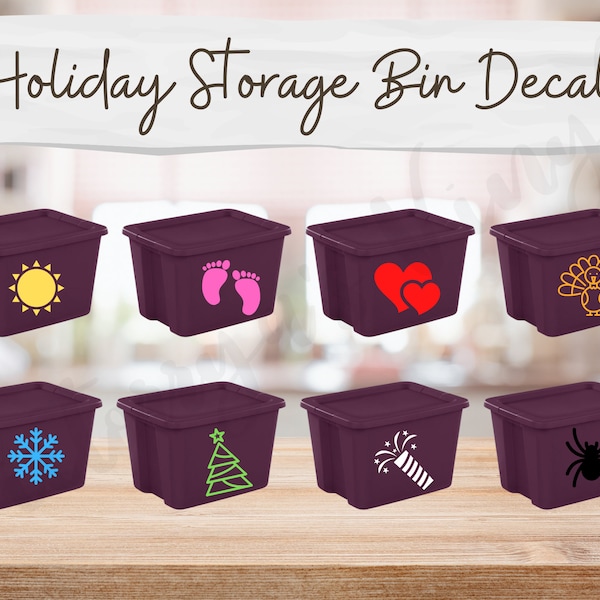 Holiday Storage Decal - Etsy