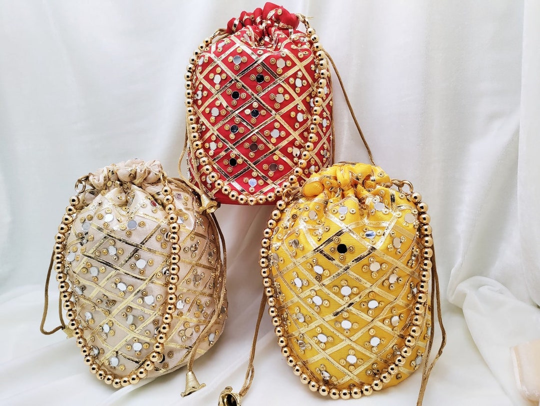 Indian Mirror Work Women Potli Bags, Evening Handbags for Women Best ...
