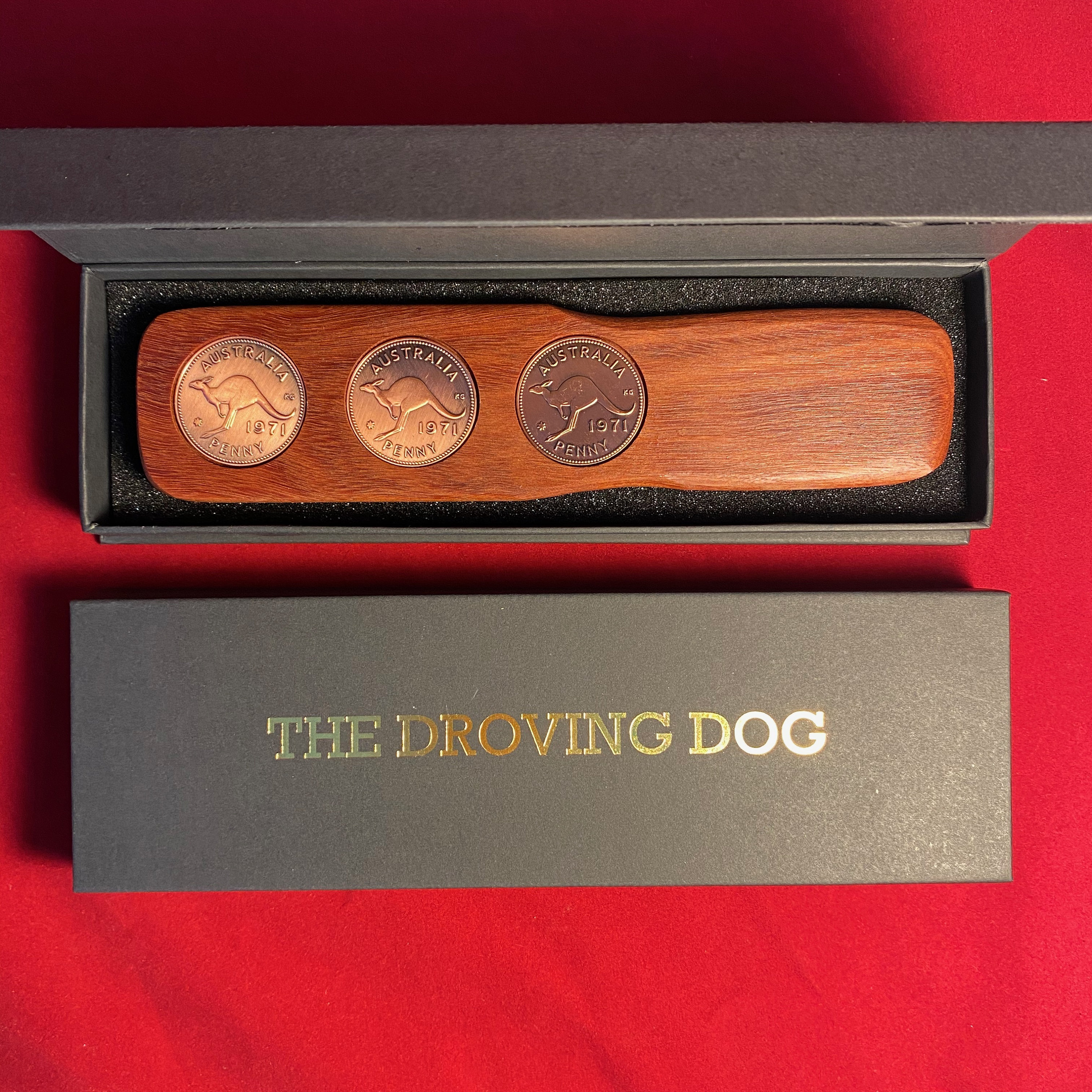 Anzac Day Two-up Game Set Australian Pennies Hardwood Kip and Kangaroo ...