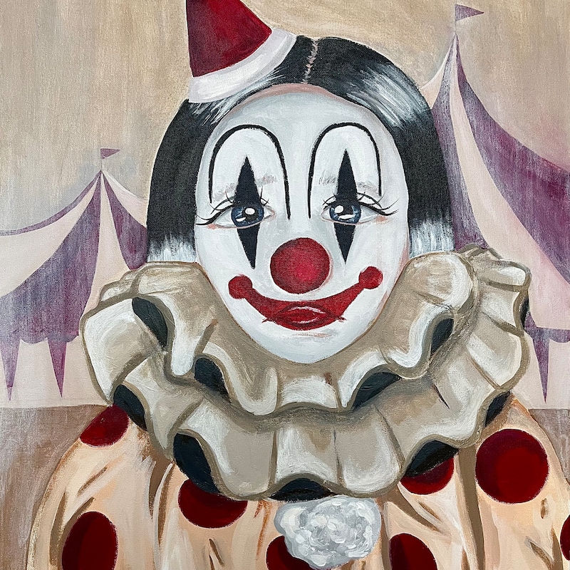Sad Clown Painting - Etsy