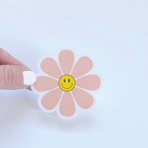 Daisy Sticker With Smiley Face - Etsy