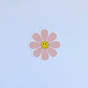 Daisy Sticker With Smiley Face - Etsy