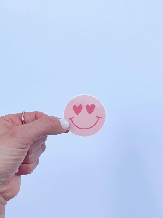 Pink Heart Smiley Face