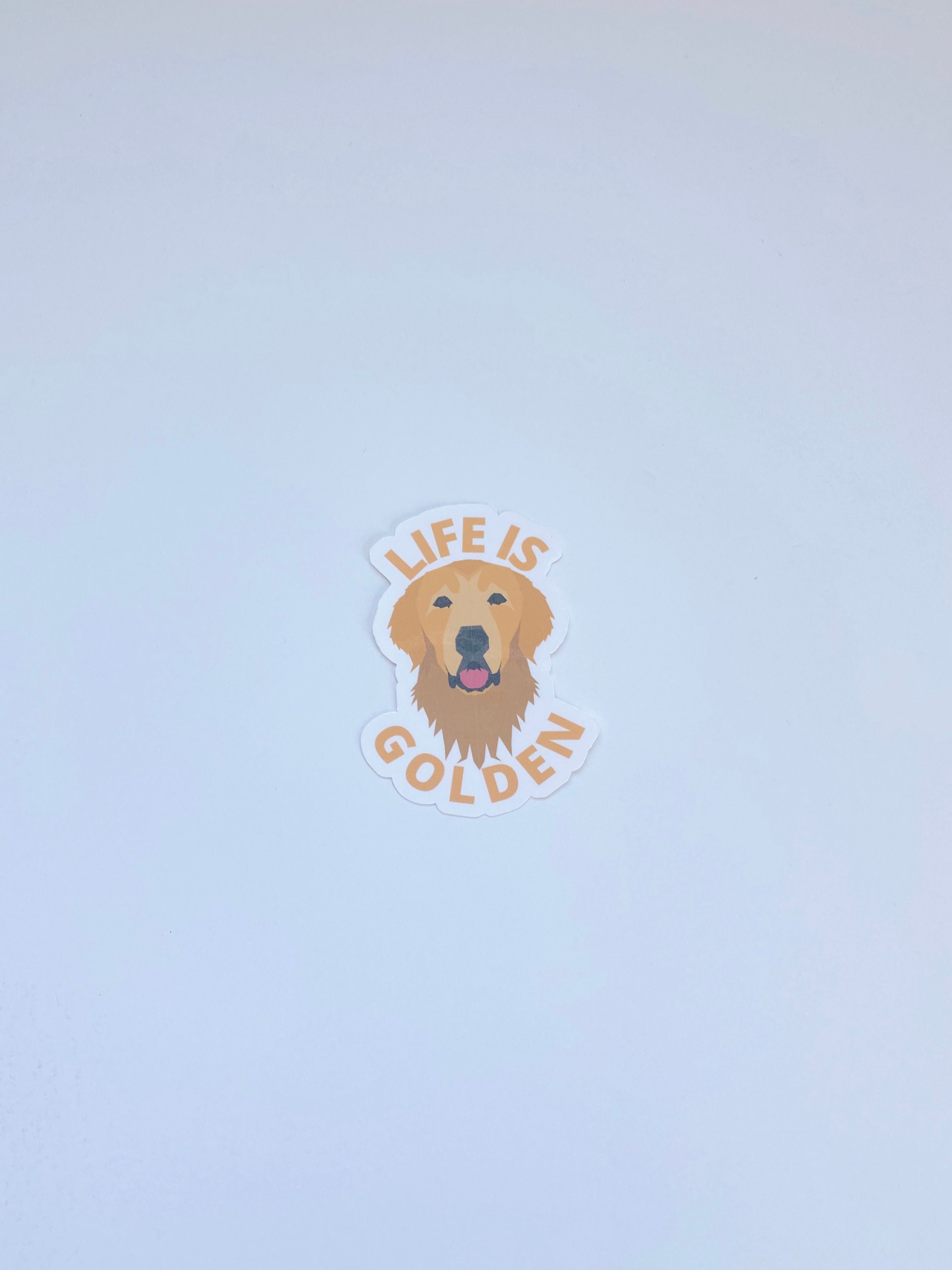 Golden Retriever Sticker Life is Golden | Etsy
