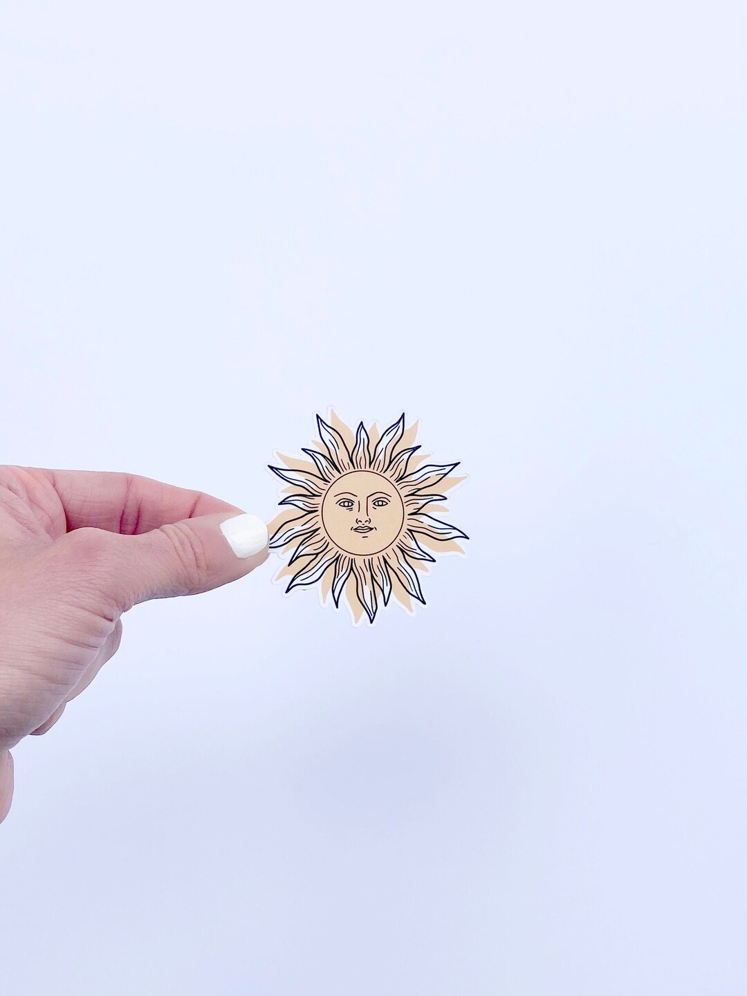 Sun Face Sticker | Celestial Sun | Neutral Stickers for Laptop - Etsy