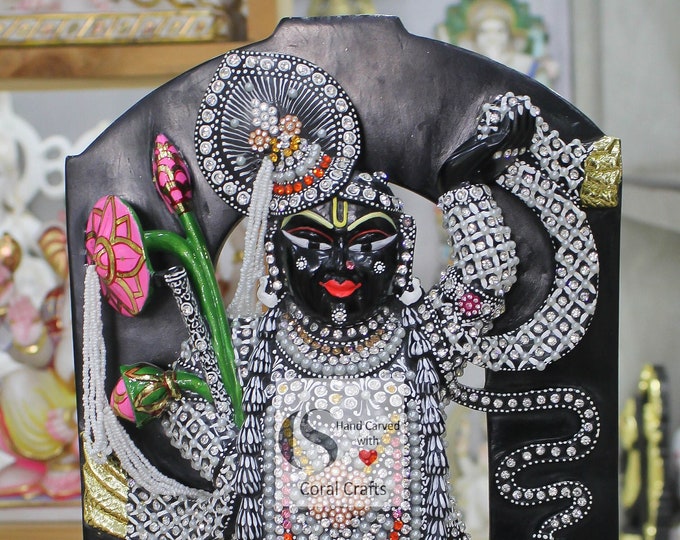 Shrinath Statue Made From Black Stone, Beautiful Shrinath Statue for ...
