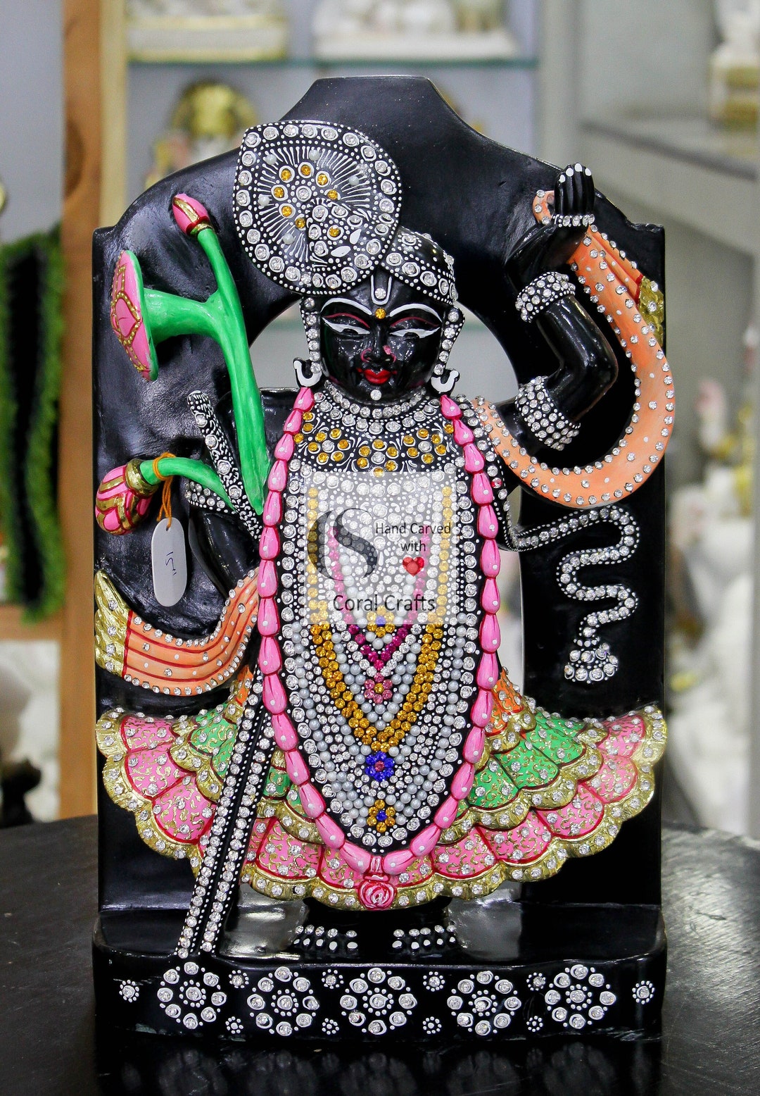 Shreenathji Idol, Hand Carved Shreenathji Statue From Coral Crafts ...
