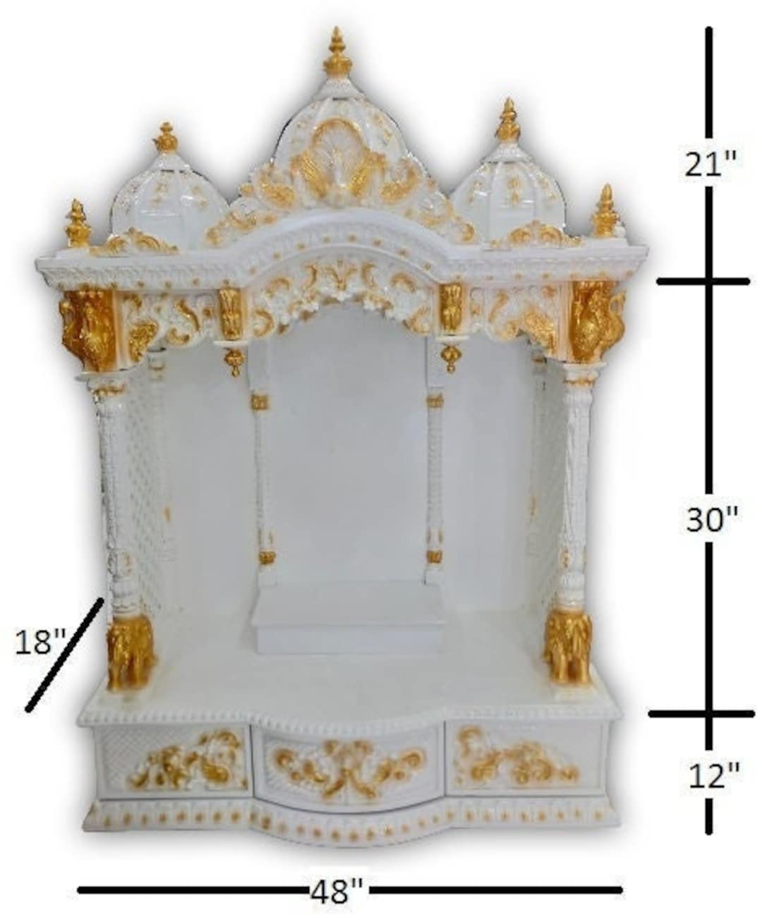 Pooja Temple for Home, Wooden Pooja Mandir for Home - Etsy