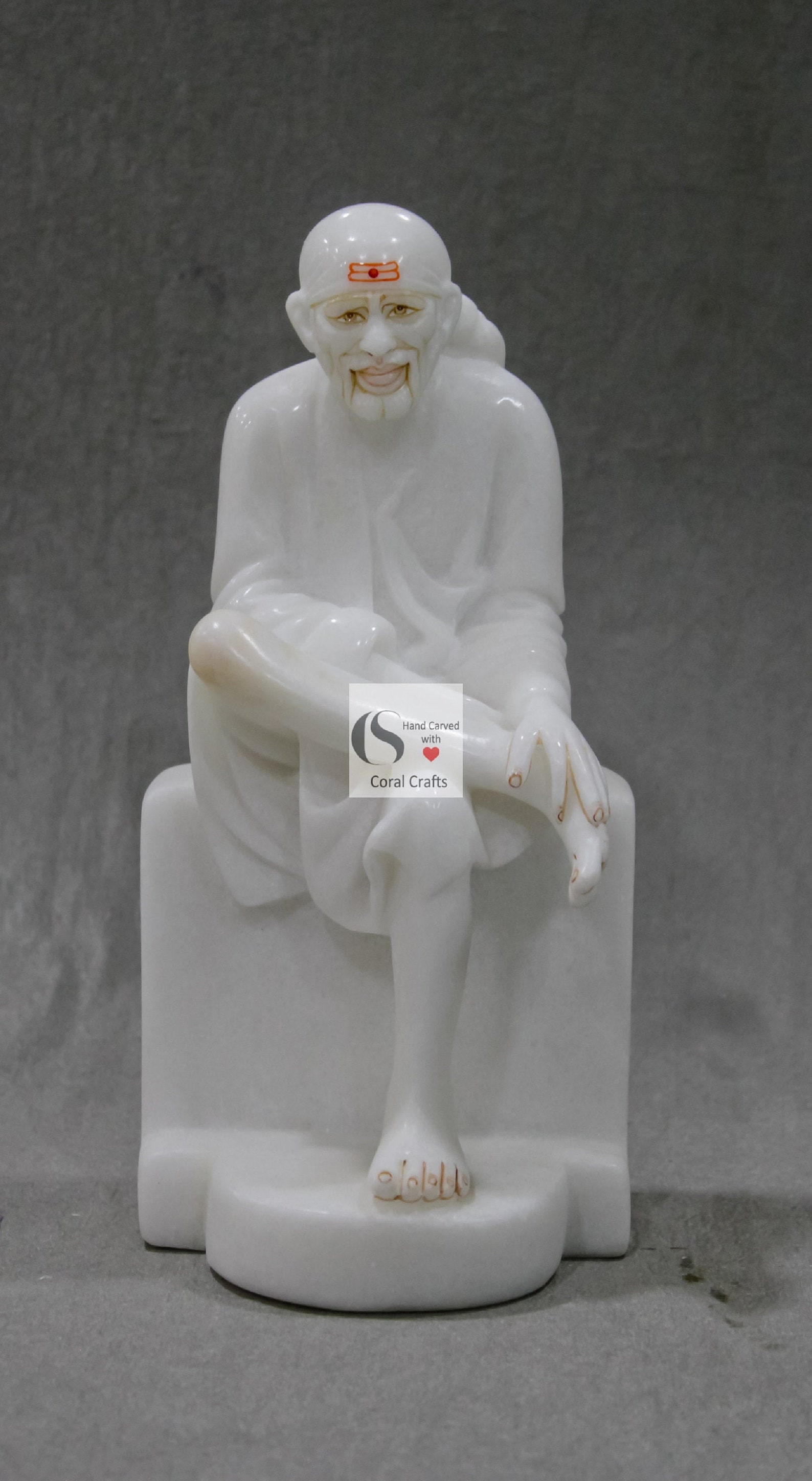 Beautiful Sai Baba Statue Made From High Quality of Marble, 10 Inch ...