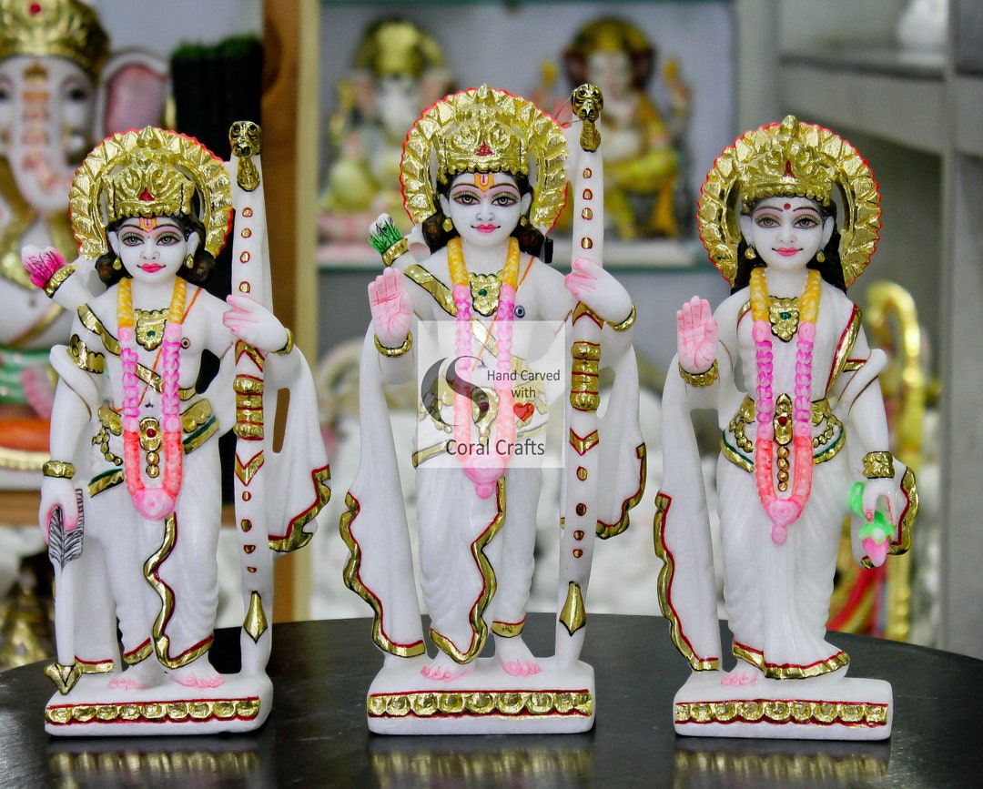 12 Inch Ram Darbar Statue Made From High Quality of Real White Marble ...