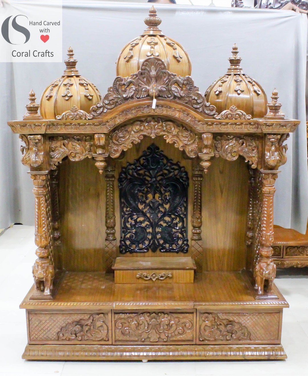 Pooja Mandir for Home, Hand Carved Pooja Mandir, Pooja Mandir Made From ...