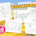 Desert Wild Animals Digital Coloring Pages, Snakes, Printable Pdf ...