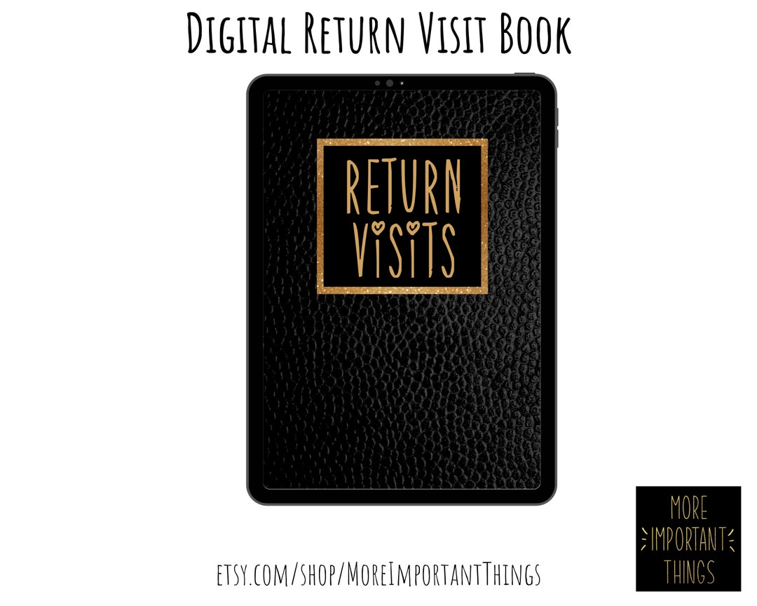 Digital Return Visit Book and Service Tracker Bundle | the More ...