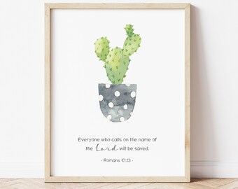 Bible Verse Cactus - Etsy