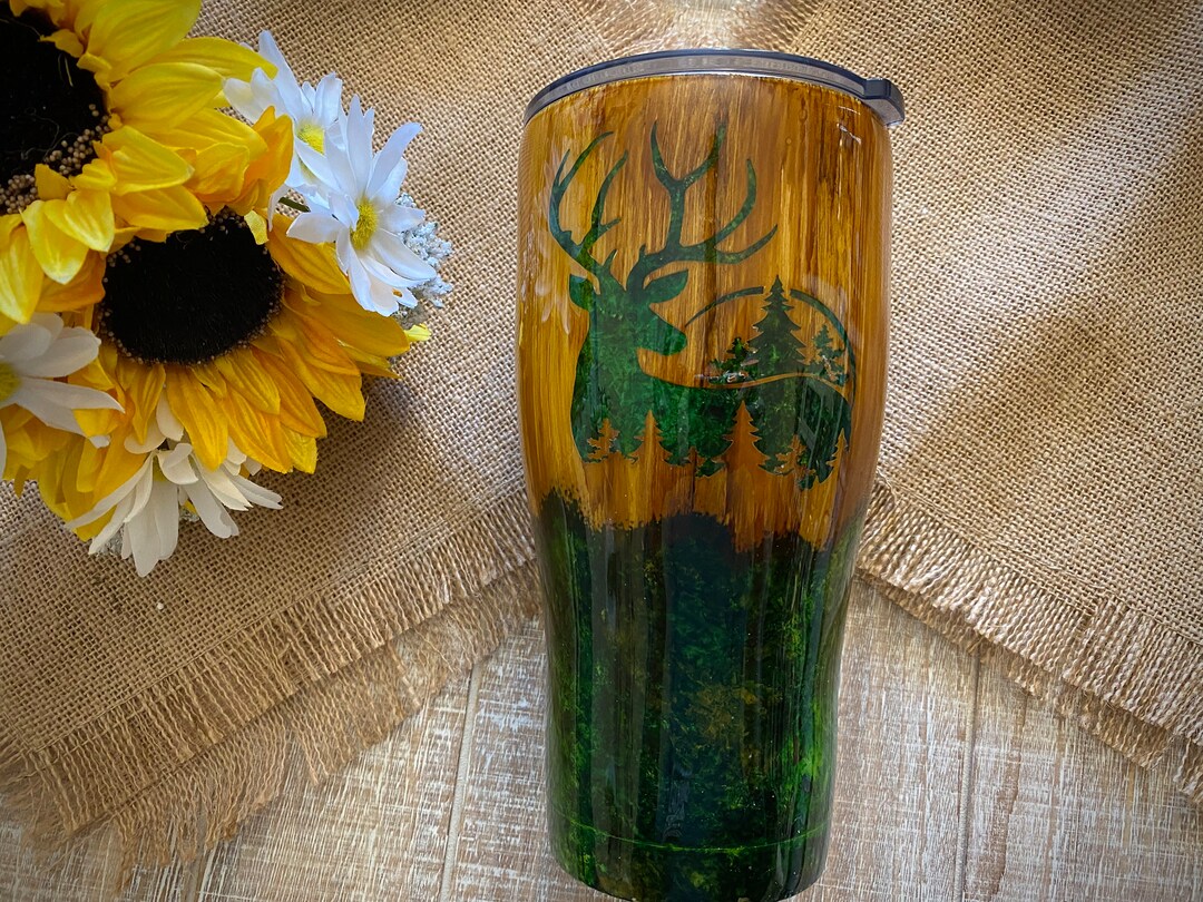 Camo Buck Tumbler, Made With Alcohol Inks, Wine/modern/skinny/fatty ...