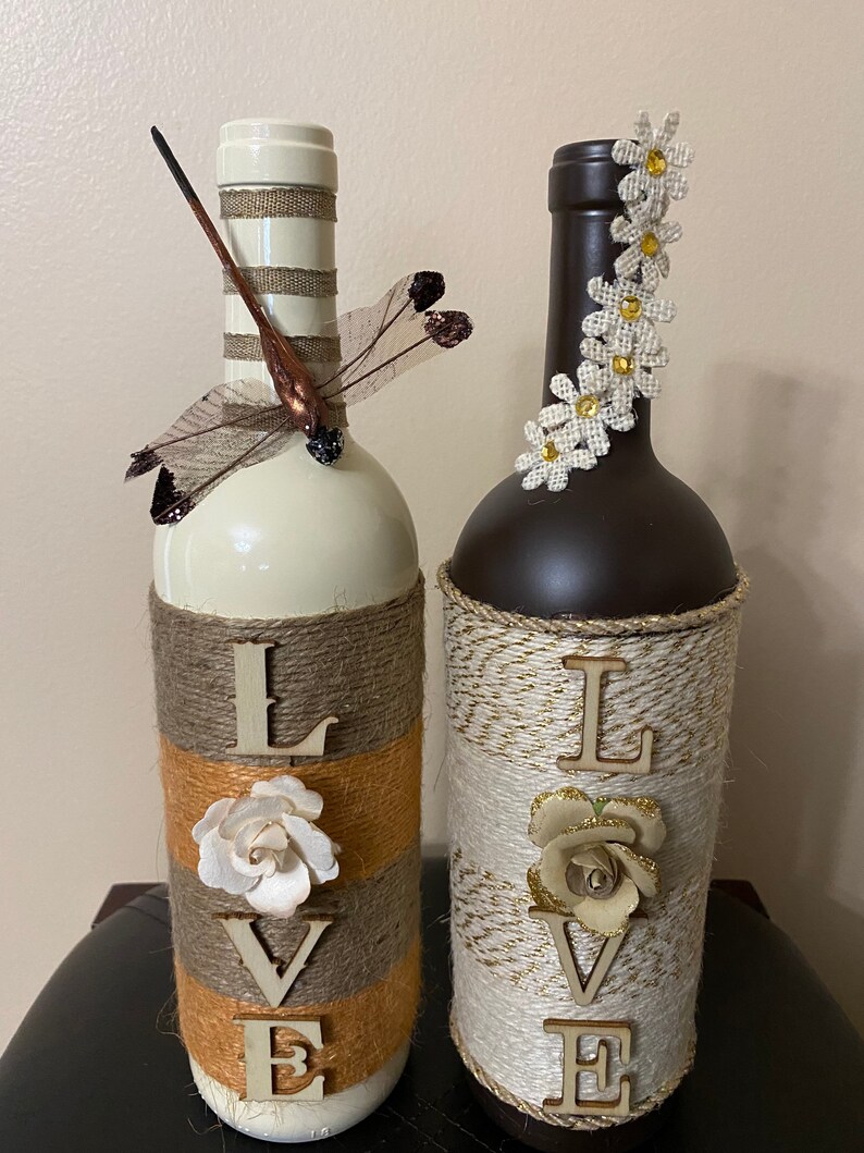Handmade Bottle Decor - Etsy