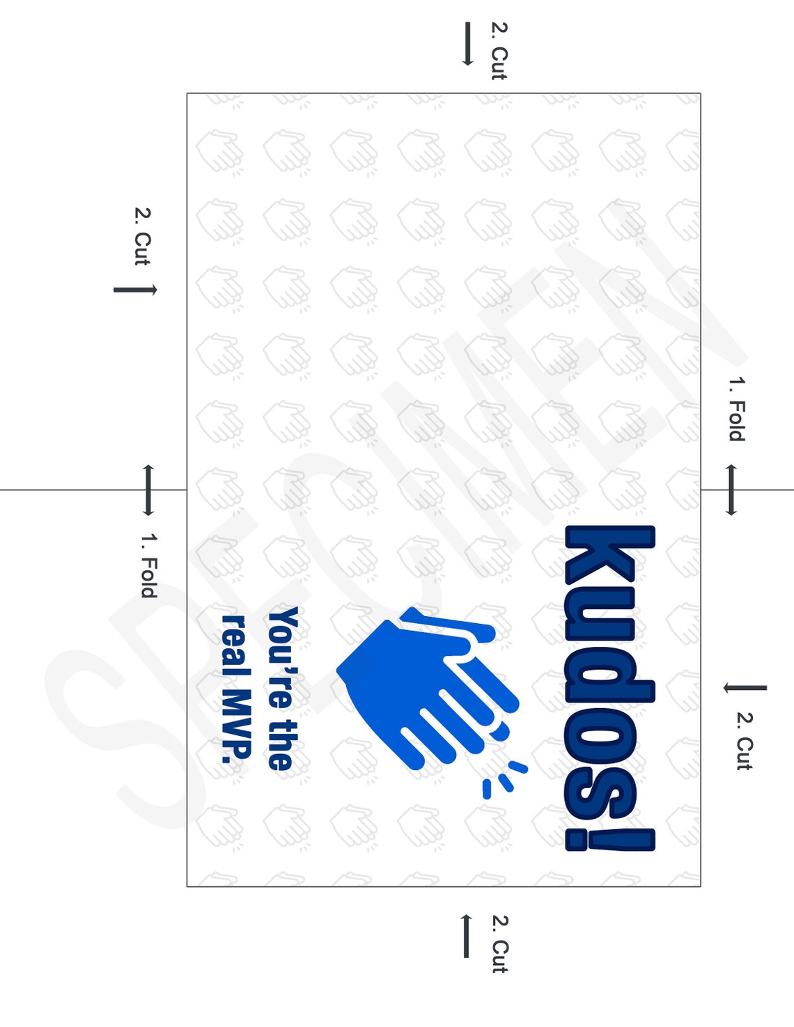 DIGITAL GREETING CARD - Digital Download - Kudos - Printable - A2 ...