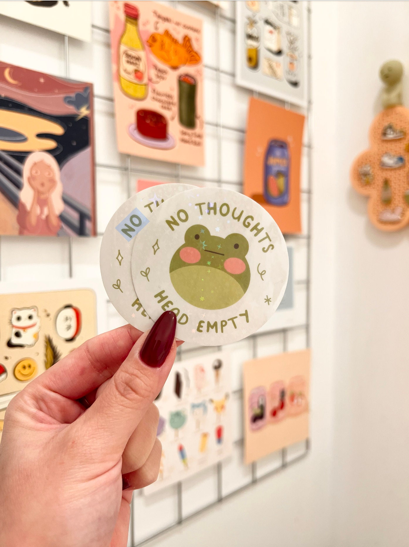 No Thoughts Head Empty Die Cut Sticker || Laptop Sticker, Digital Art ...