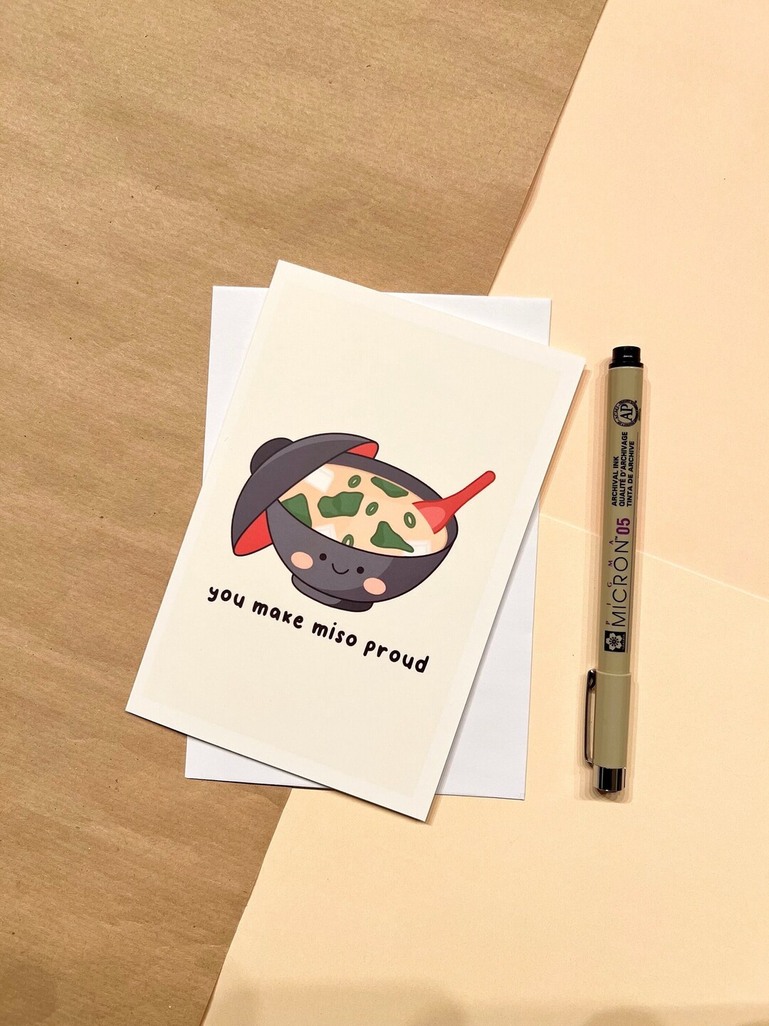 You Make Miso Proud Greeting Card || Cute Greeting Card, Punny Greeting Card, Asian Card ...