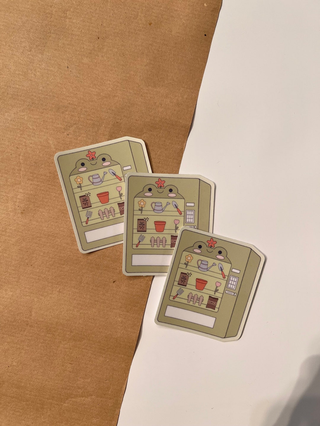Frog Plant Vending Machine Die-cut Sticker || Laptop Sticker, Digital ...
