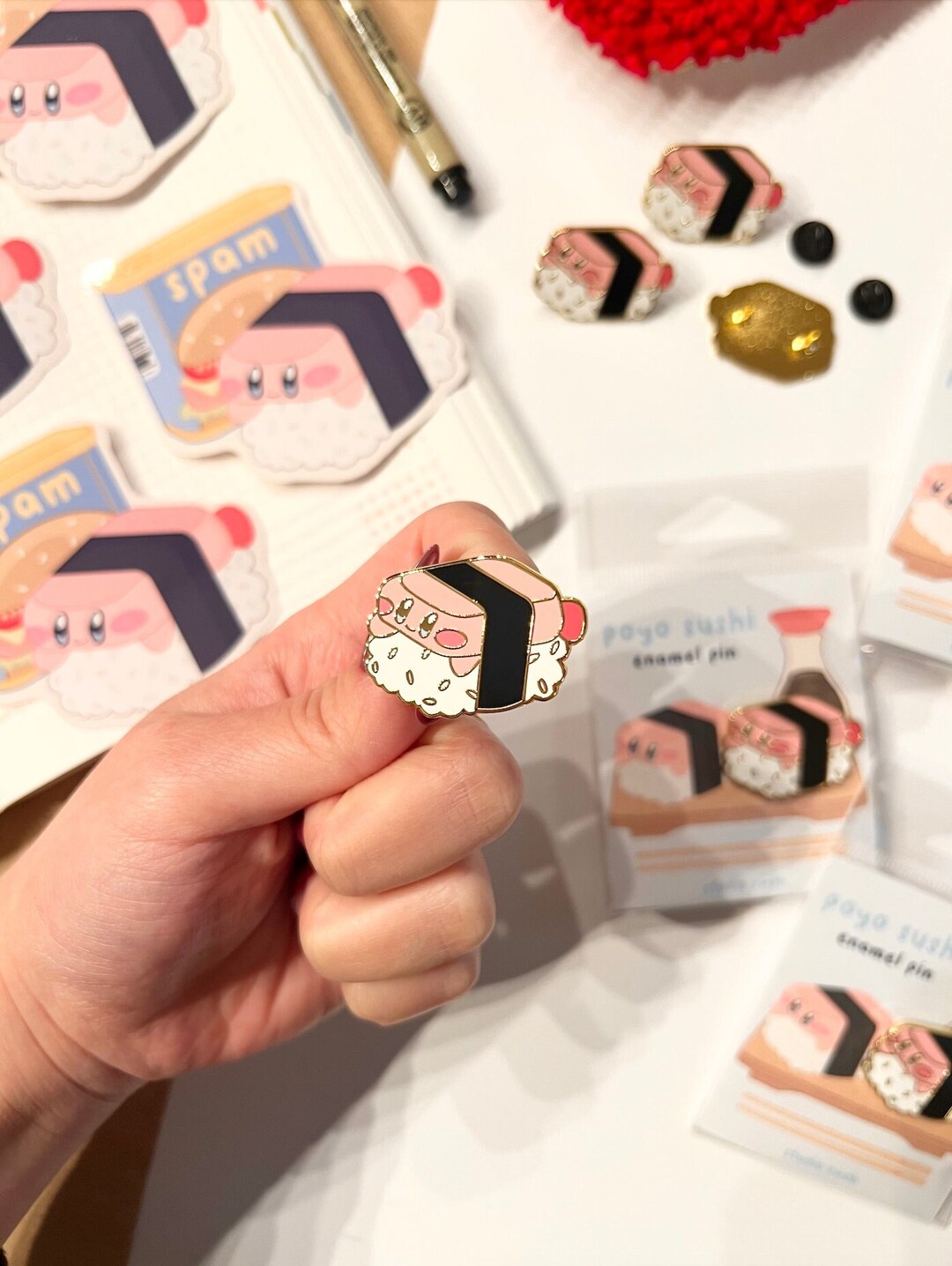 Sushi Pin || Hard Enamel Pin, Cute Pin, Kawaii Pin, Anime Pin - Etsy