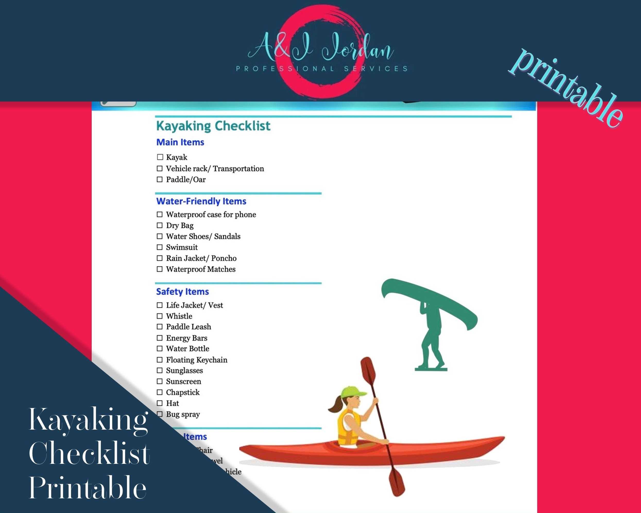 Kayaking Checklist, Outdoor, Preparedness, List, Don't Forget ...