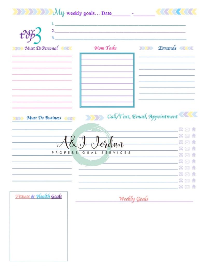 Weekly to Do List for Work From Home Moms, Busy Moms, Work Life Balance ...