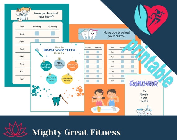 Kids Printable Brush Teeth Bundle Brushing My Teeth Steps - Etsy