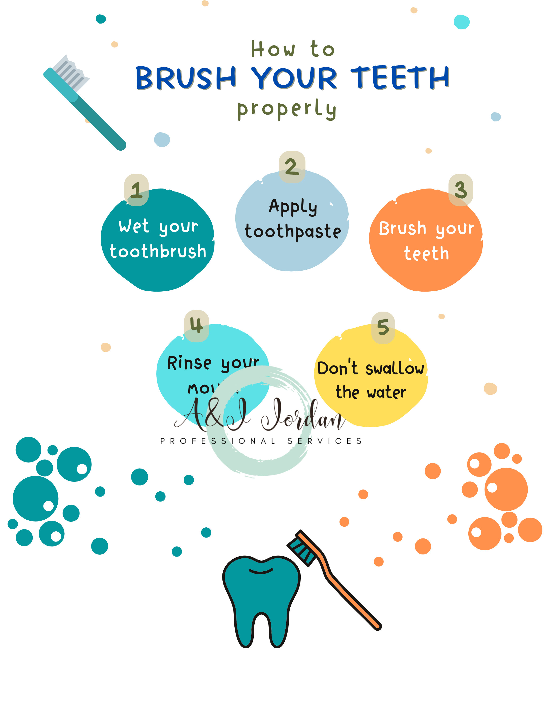 Kids Printable Brush Teeth Bundle, Brushing My Teeth Steps Chart ...