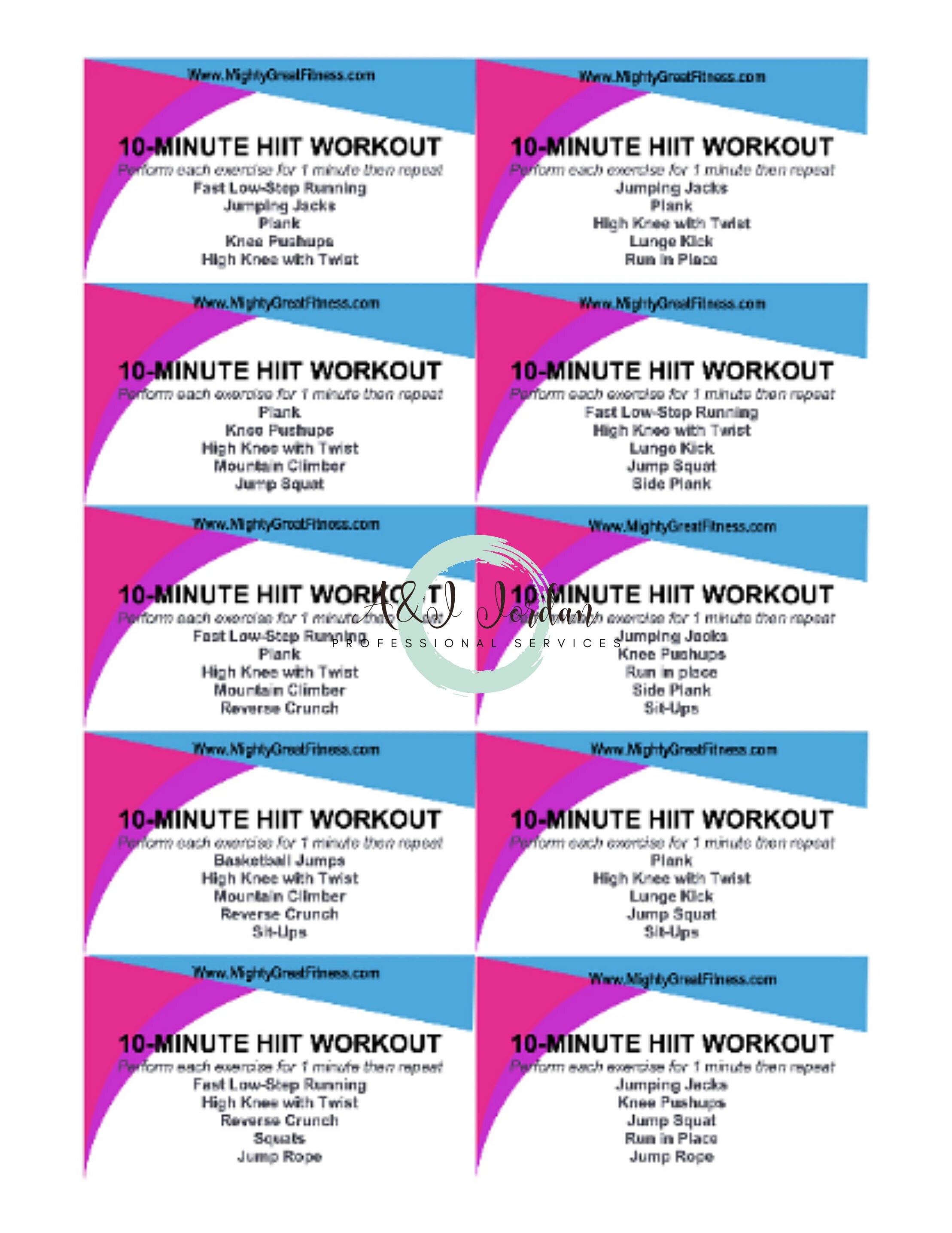 High Intensity Interval Training Workout Plan
