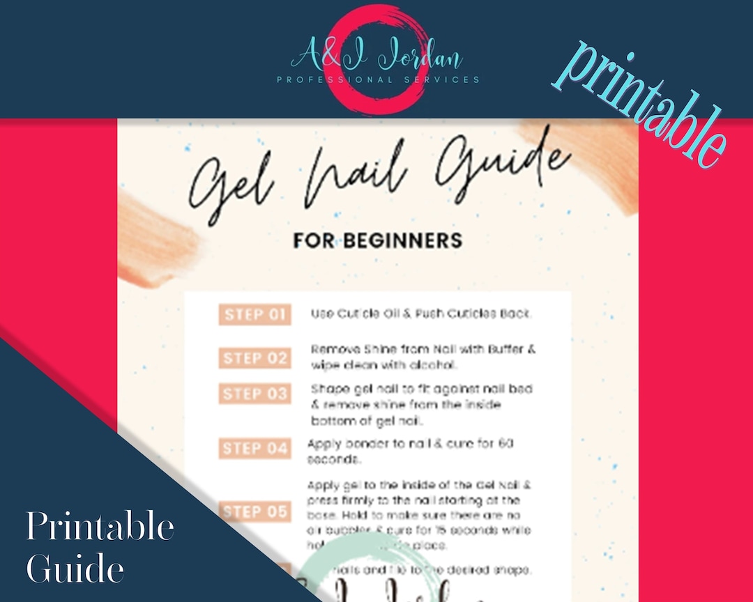 Gel Nail Guide, Beginner, Gel Nails, Acrylic, Step by Step Instructions ...