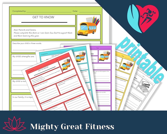 Student Profile List Template Printable Student List Back - Etsy